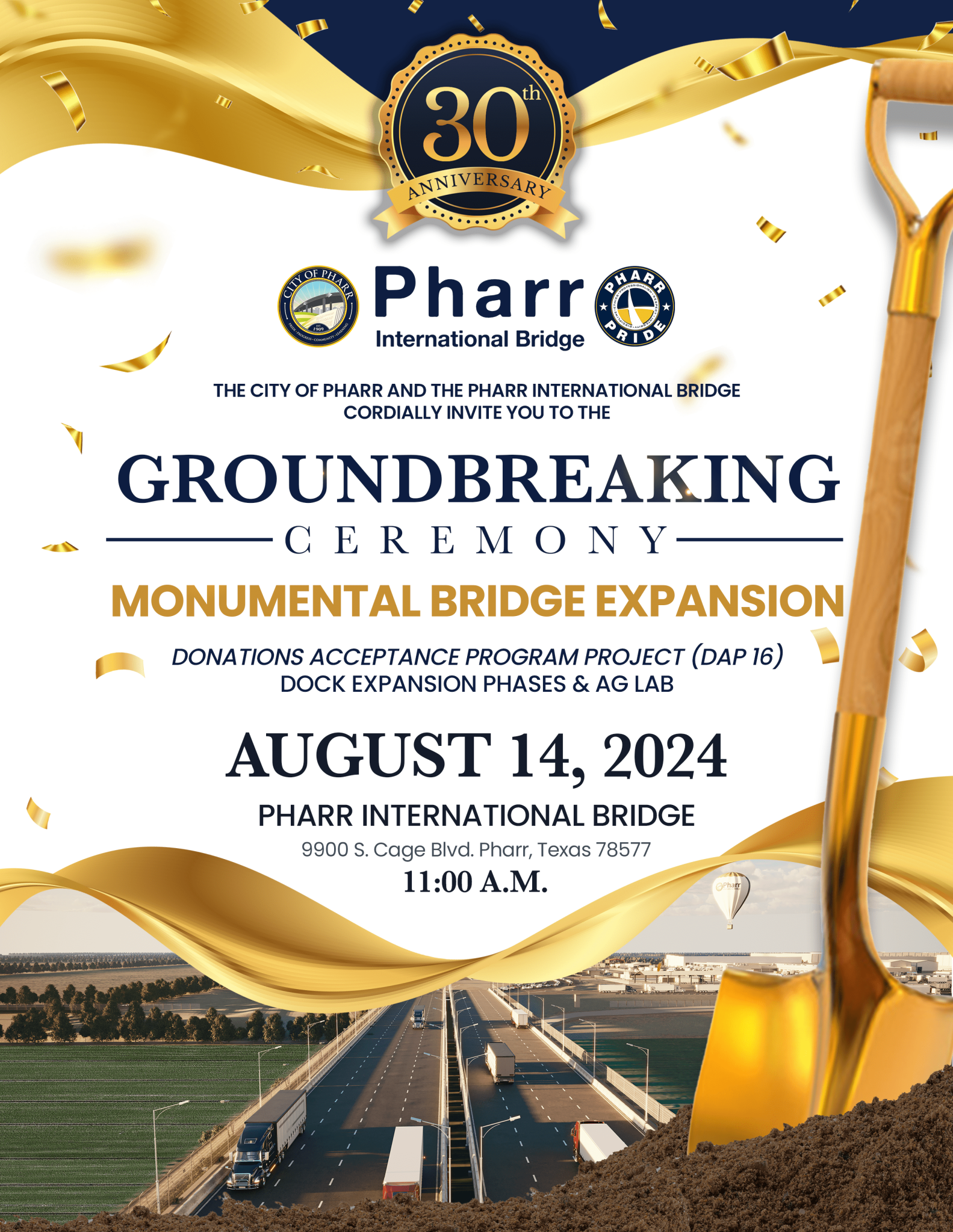 City of Pharr to Hold Groundbreaking Ceremony for Bridge Expansion and ...
