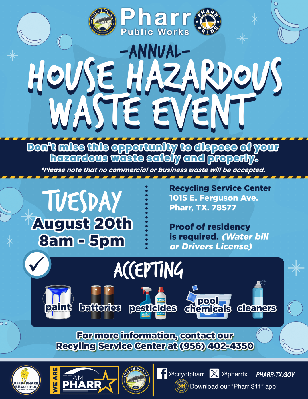 Public Works House Hazardous Waste Event - City of Pharr