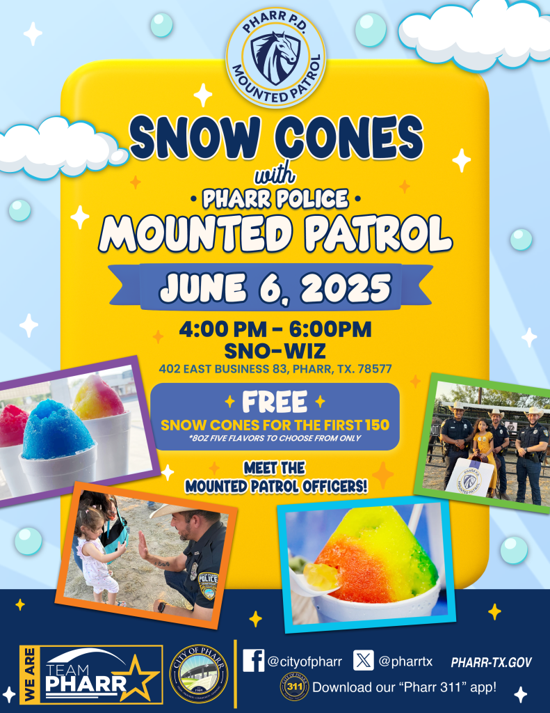Snow Cones With Pharr Police Mounted Patrol | City Of Pharr